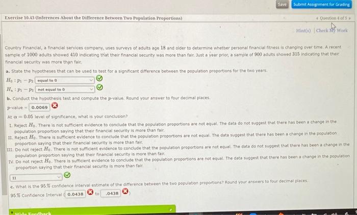 Solved Save Submit Assignment for Grading Exercise 1043 | Chegg.com
