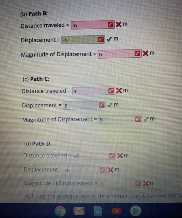 Solved 1. In the figure below find the (a) distance traveled | Chegg.com