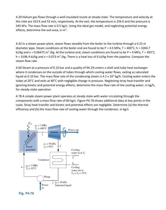 Solved 4.29 Helium gas flows through a well-insulated nozzle | Chegg.com