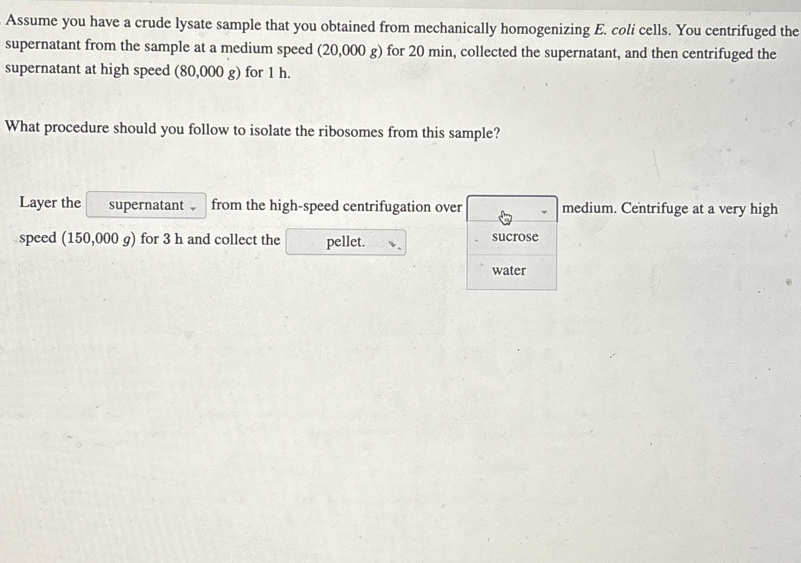 Solved Assume you have a crude lysate sample that you | Chegg.com
