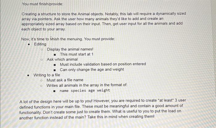 Solved Lab 6 Objectives: - Continue practicing past concepts | Chegg.com