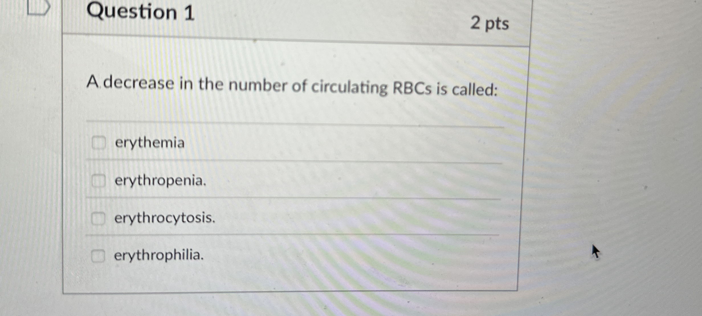 Solved Question 12 ﻿ptsA decrease in the number of | Chegg.com