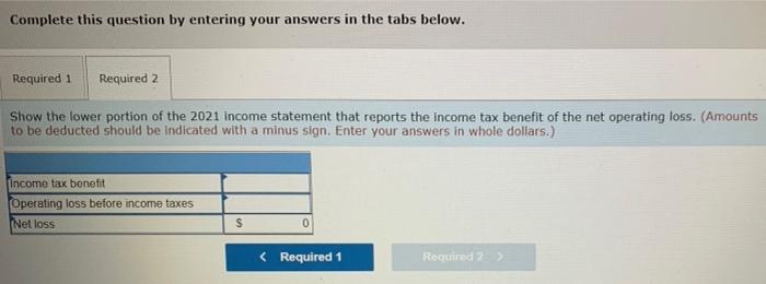 Solved Exercise 16−23 (Algo) Net operating loss carryforward | Chegg.com