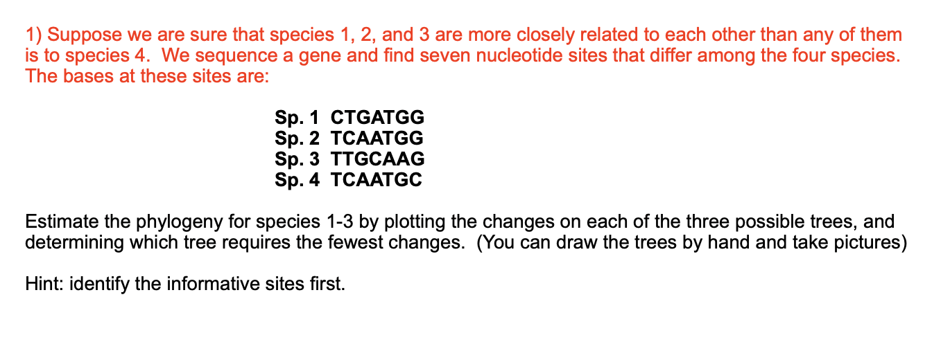 Solved Suppose we are sure that species 1,2 , ﻿and 3 ﻿are | Chegg.com