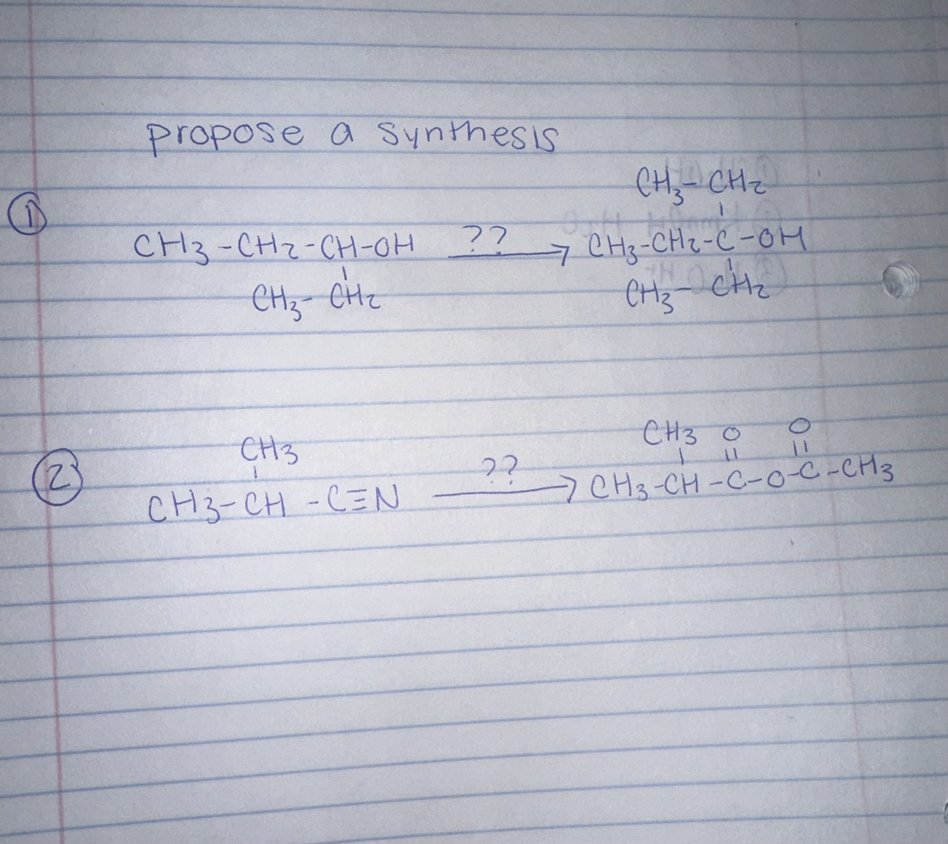 Solved predict the synthesis propose a synthesis(1)(2) | Chegg.com