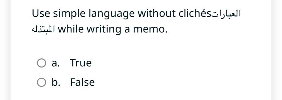 Solved Use simple language without clichés العبارات المبتذله | Chegg.com