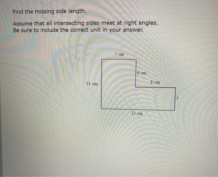 Solved Find the missing side length. Assume that all | Chegg.com