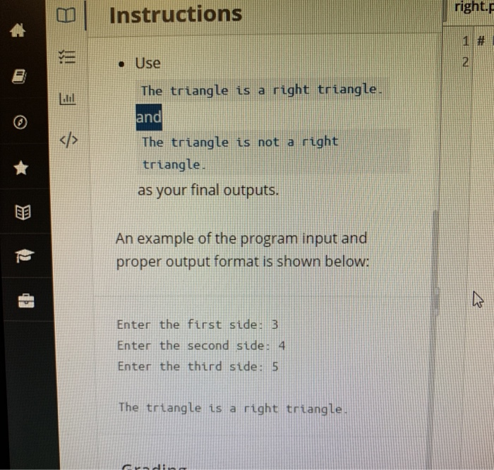 Solved right.py Instructions 1 # Put your Write a program | Chegg.com
