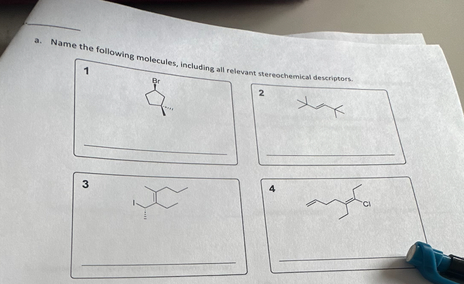 Solved a. ﻿Name the following moleculac :... ﻿vant | Chegg.com