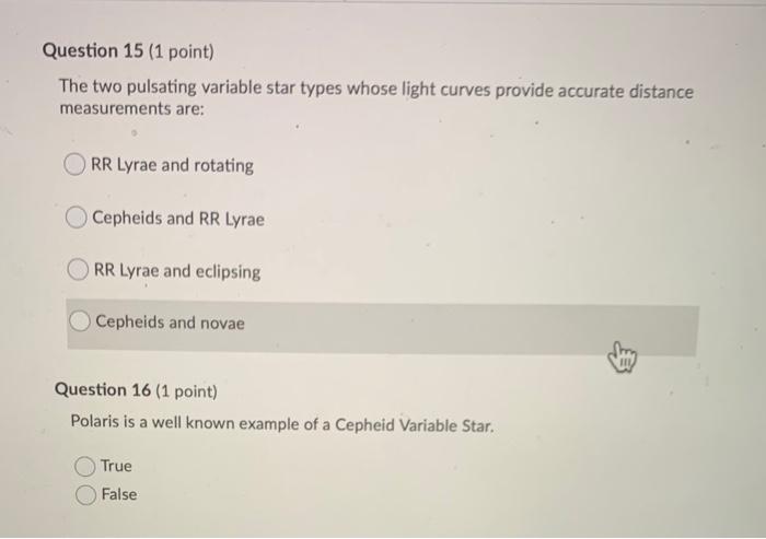 Solved Question 7 (1 point) variable stars change in | Chegg.com
