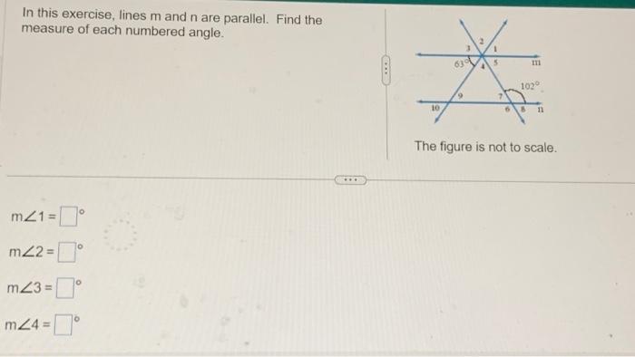 Solved In this exercise, lines m and n are parallel. Find | Chegg.com