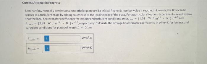 Solved Laminar flow normally persists on a smooth flat plate | Chegg.com