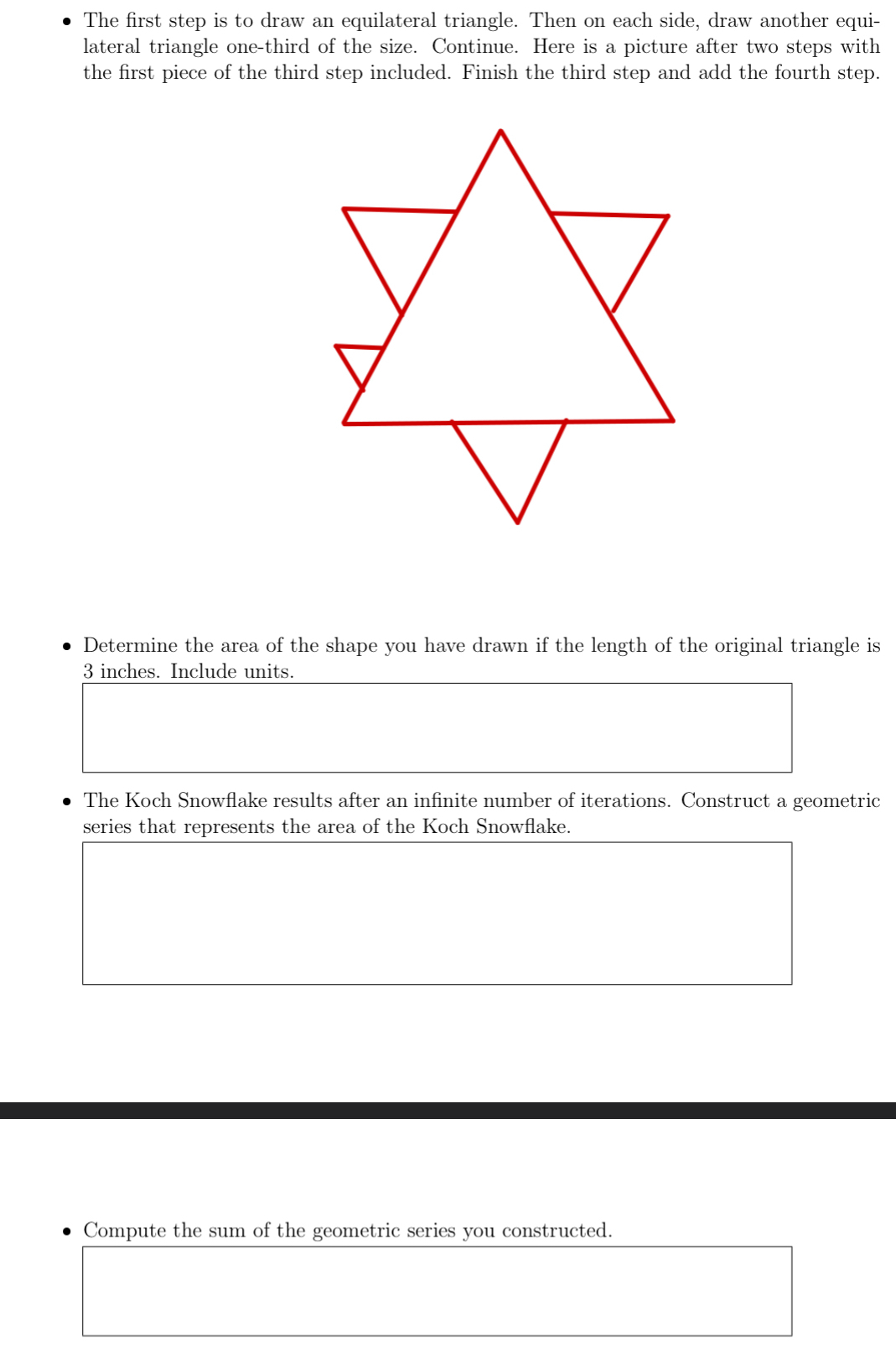 Solved The first step is to draw an equilateral triangle. | Chegg.com