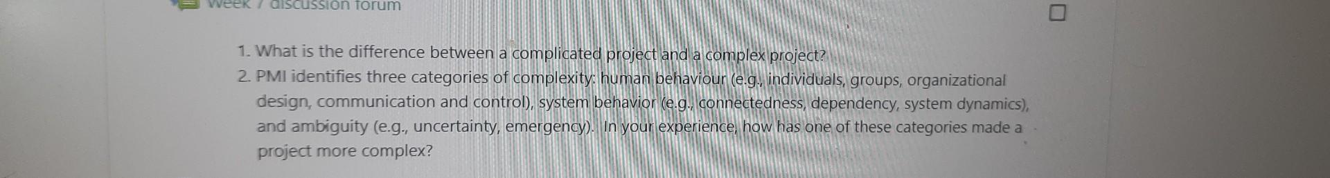Solved 1. What is the difference between a complicated | Chegg.com