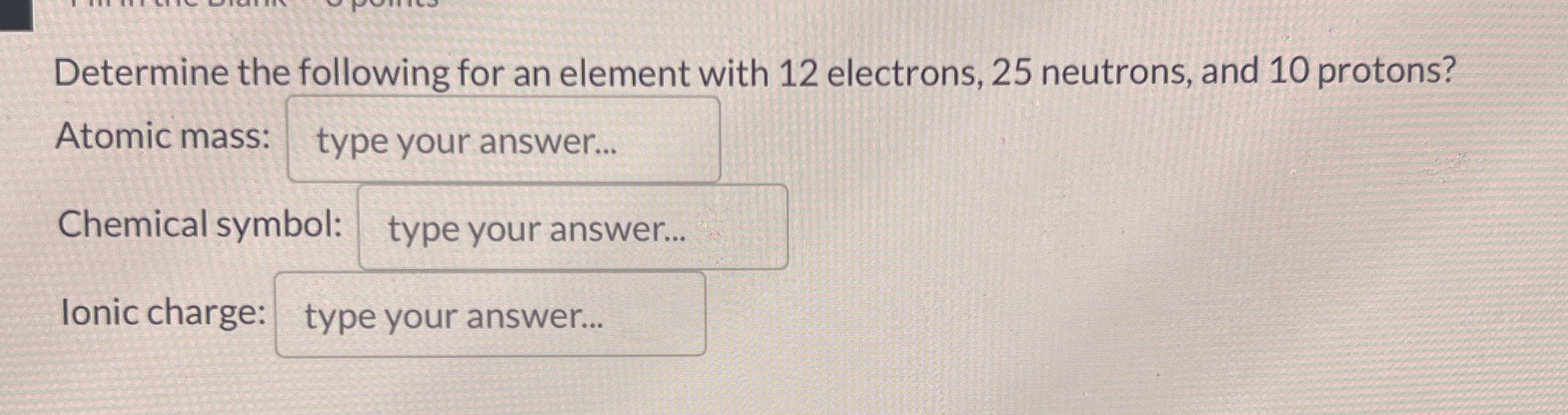 Solved Determine the following for an element with 12 | Chegg.com