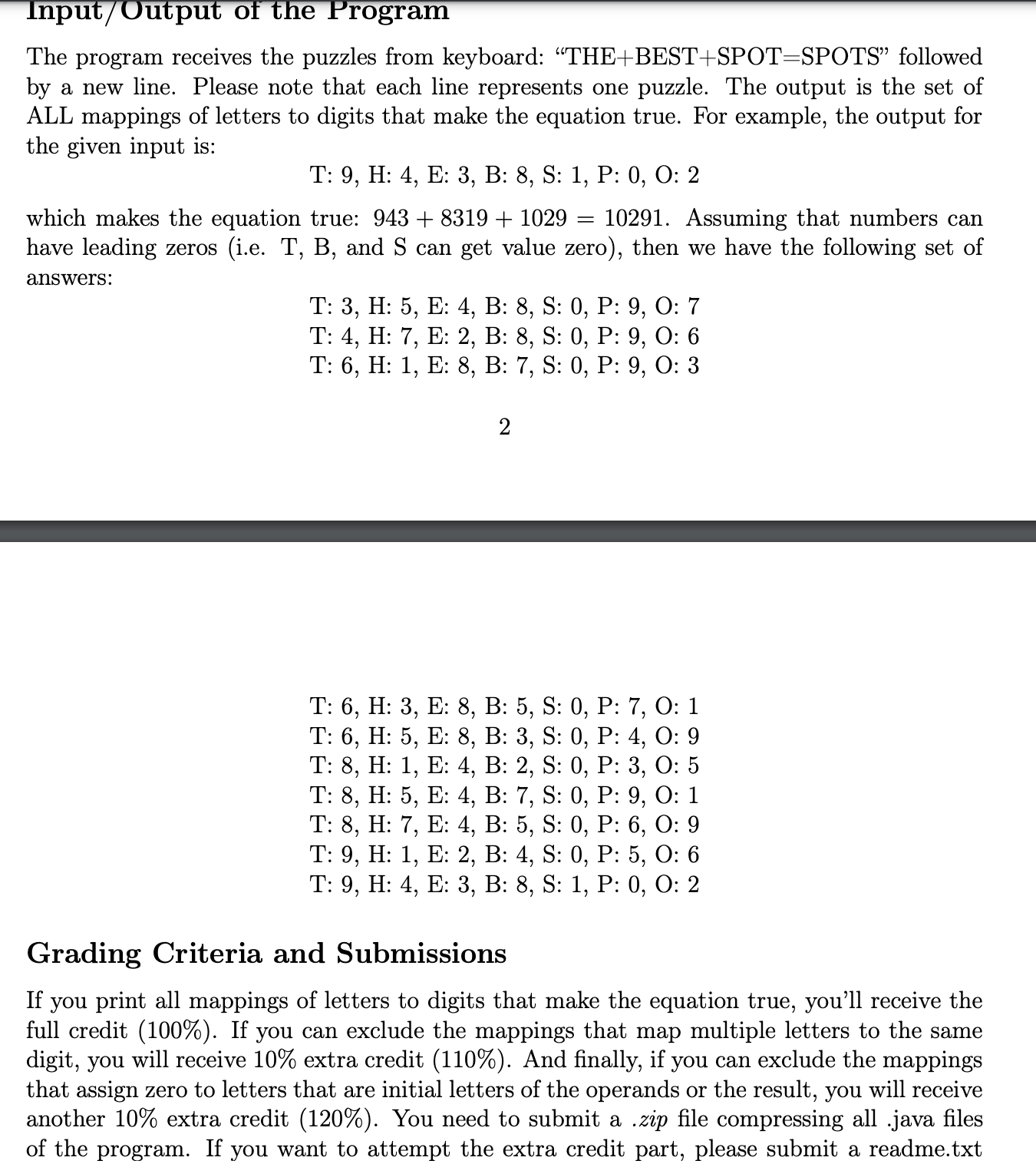 Solved This is Grading Criteria and SubmissionsIf you print | Chegg.com