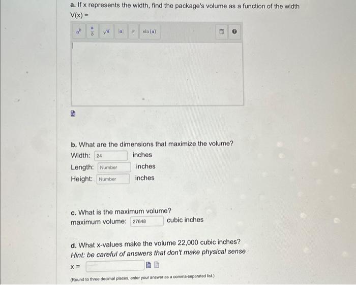 Solved A rectangular package with a square and sent via USPS | Chegg.com