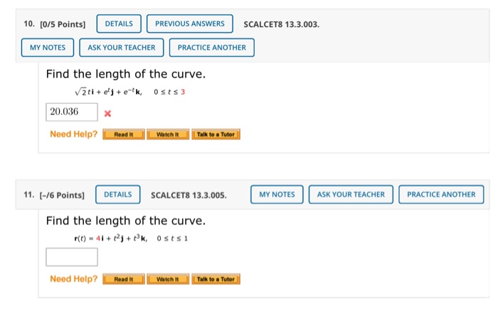Solved 10. [0/5 points) DETAILS PREVIOUS ANSWERS SCALCET8 | Chegg.com