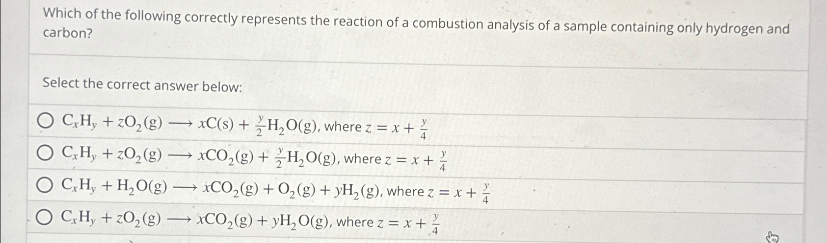 Solved Which of the following correctly represents the | Chegg.com