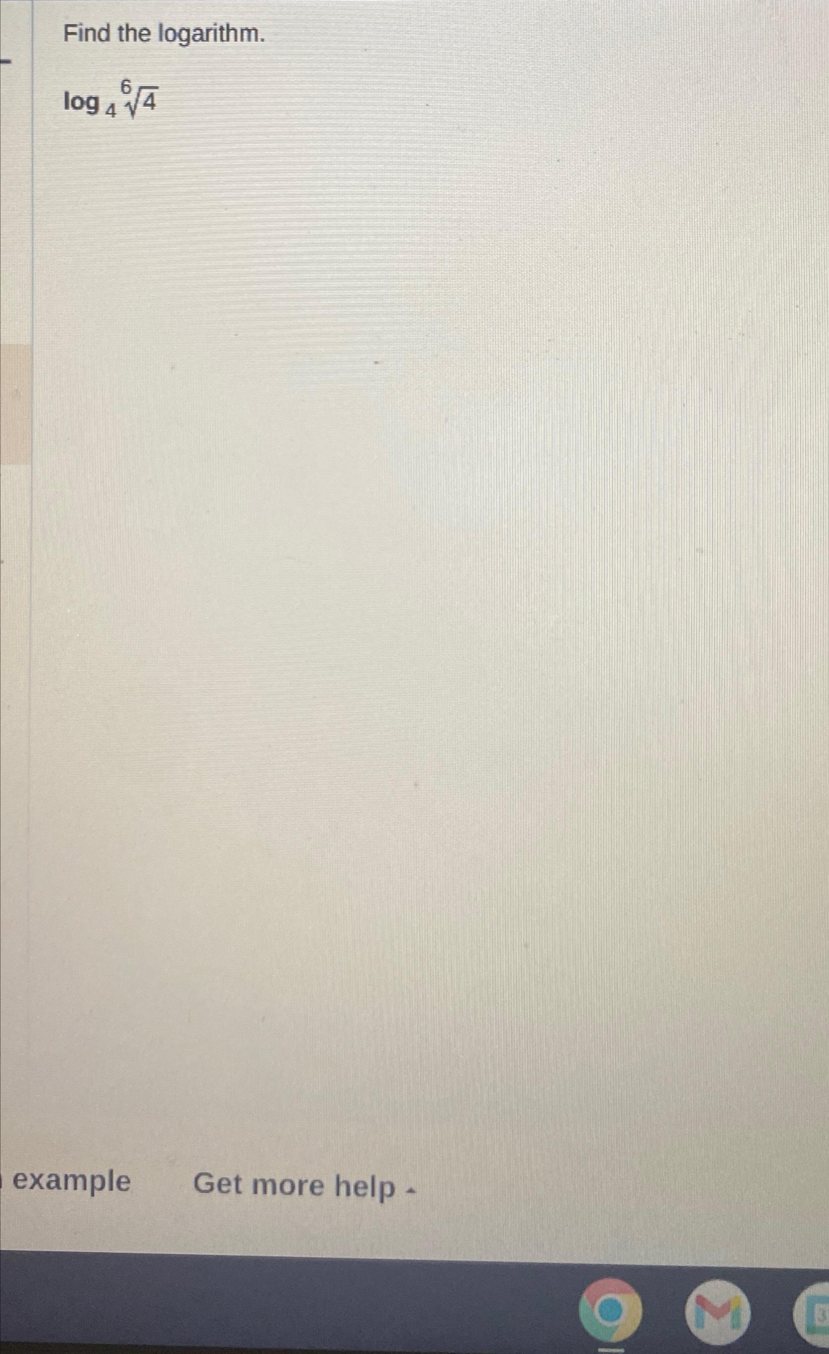 Solved Find the logarithm.log446exampleGet more help - | Chegg.com