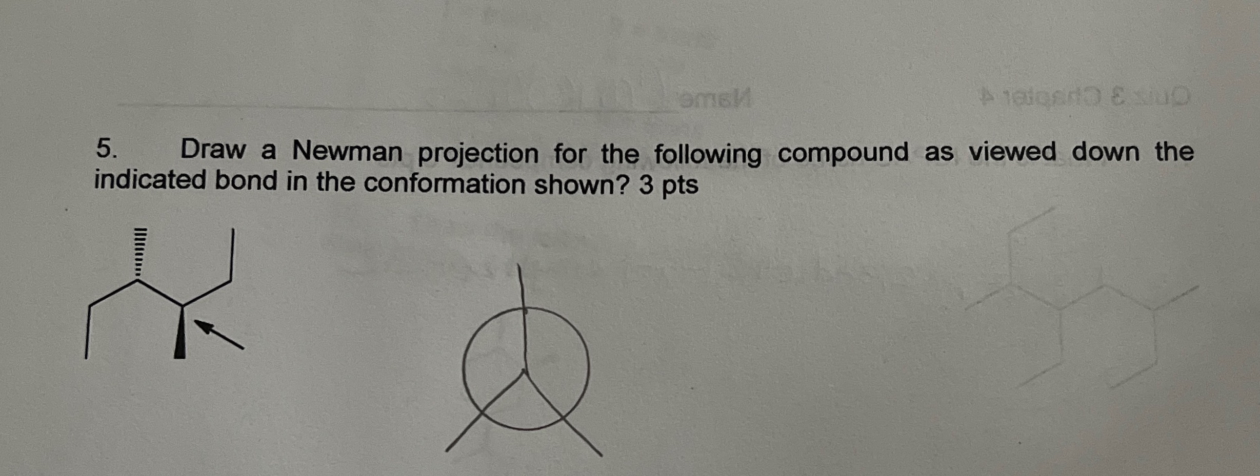 Solved Draw a Newman projection for the following compound | Chegg.com