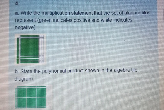 Solved 4. a. Write the multiplication statement that the set | Chegg.com