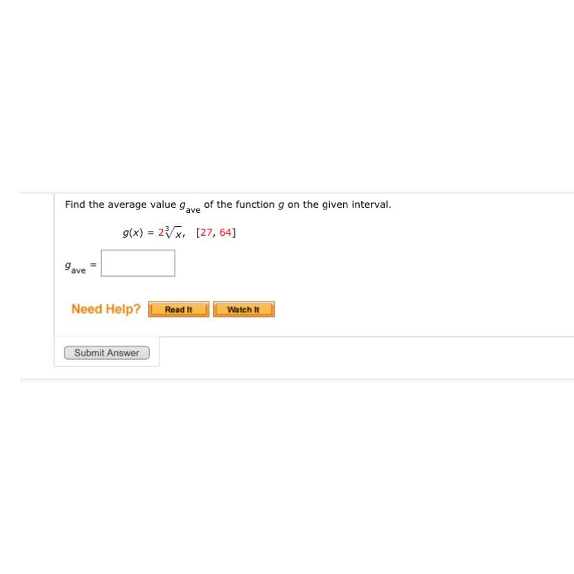 Solved Find the average value gave ﻿of the function g ﻿on | Chegg.com