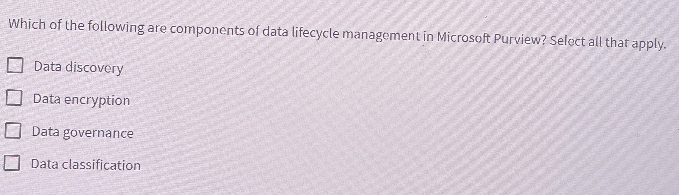 Solved Which of the following are components of data | Chegg.com