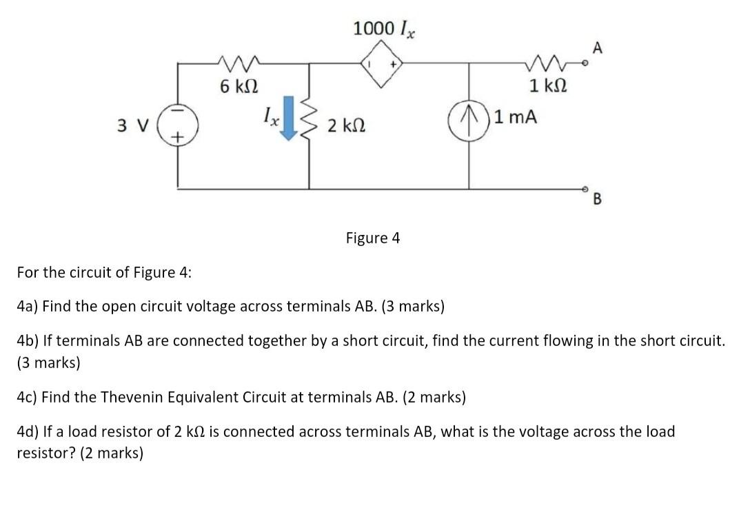 Solved Figure 4 For The Circuit Of Figure 4 4a Find The