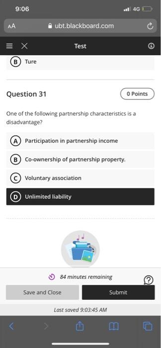 Solved 9:11 4G AA ubt.blackboard.com EX Test before | Chegg.com