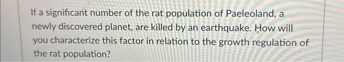 Solved If a significant number of the rat population of | Chegg.com