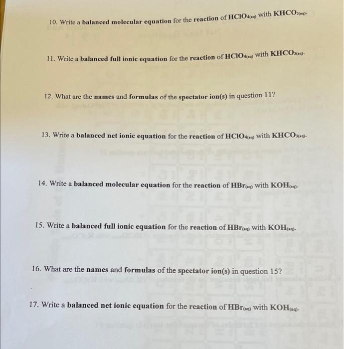 Solved Chem 1031 Recitation Worksheet For Molecular, Full | Chegg.com