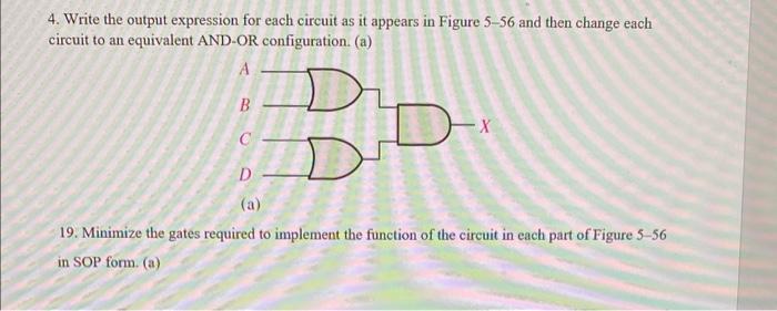 Solved 4 Write The Output Expression For Each Circuit As It 5162
