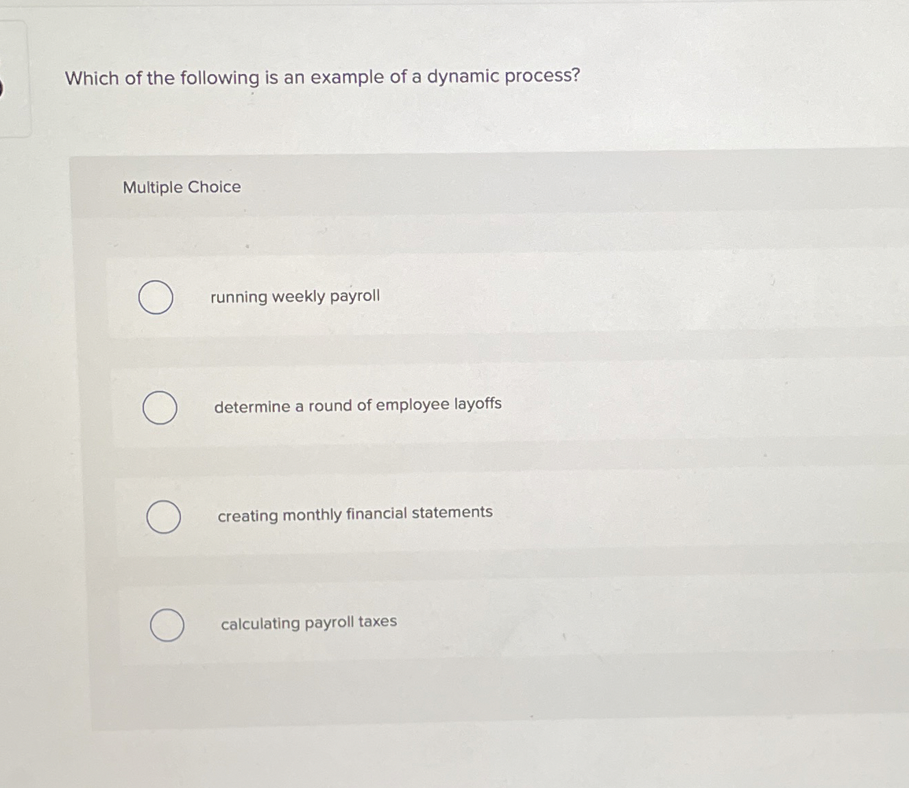 Solved Which of the following is an example of a dynamic | Chegg.com