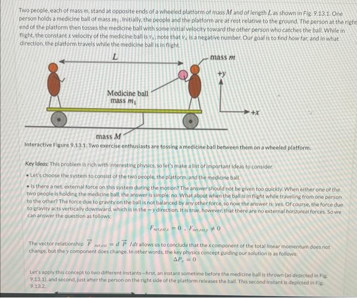 Solved Two people, each of mass m, stand at opposite ends of | Chegg.com
