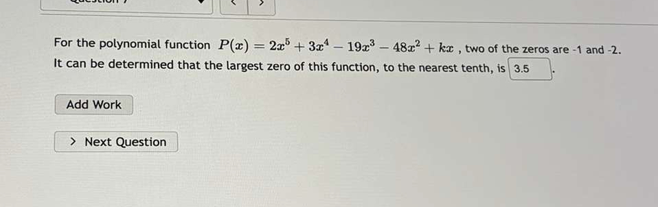 Solved For the polynomial function | Chegg.com