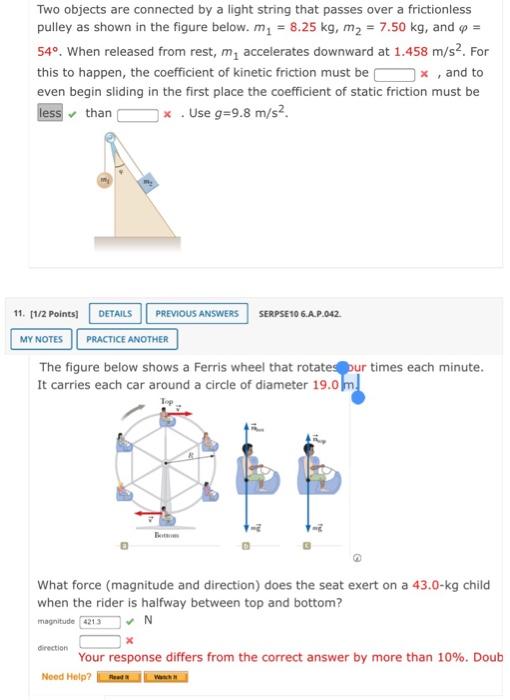 Solved Two Objects Are Connected By A Light String That