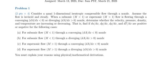 Solved Problem 1 (2pts×4 ) Consider a quasi 1-dimensional | Chegg.com