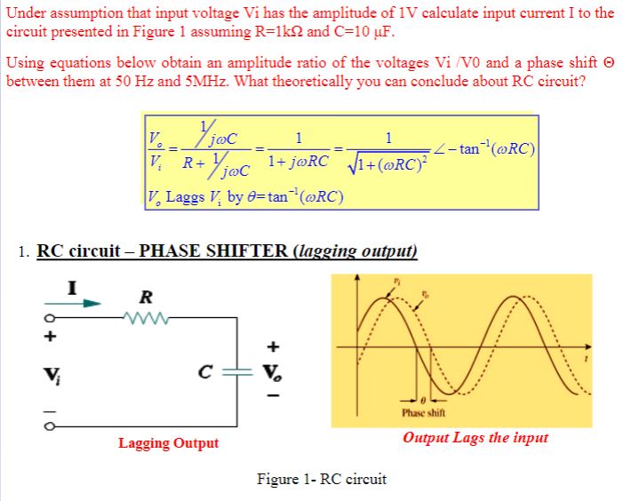 Solved Under assumption that input voltage Vi has the | Chegg.com