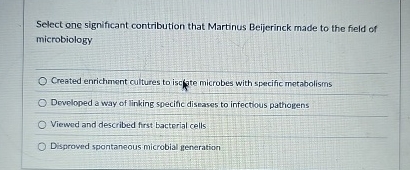Solved Select one significant contribution that Martinus | Chegg.com