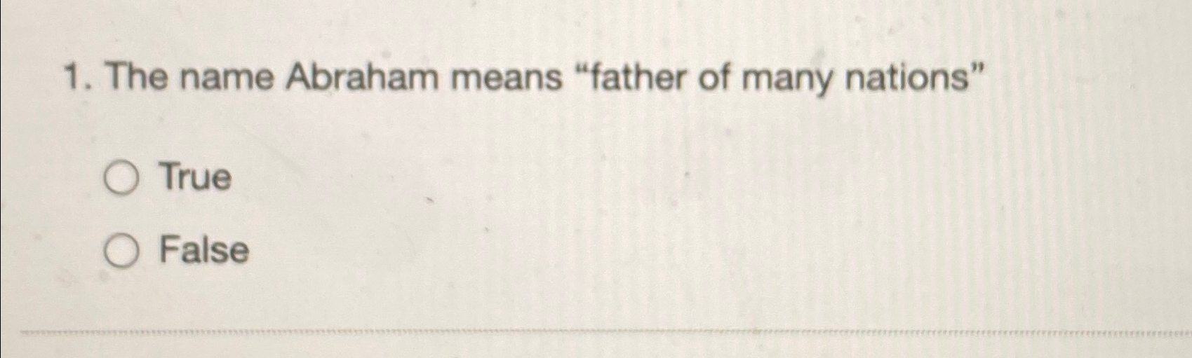 Solved The name Abraham means "father of many | Chegg.com