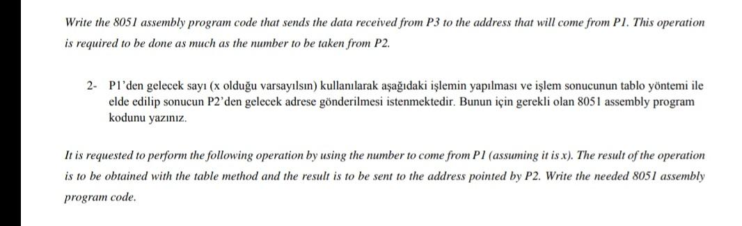 Solved Write the 8051 assembly program code that sends the | Chegg.com