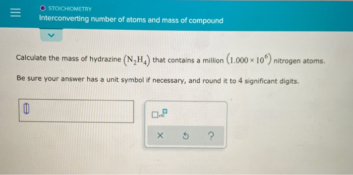 Solved O STOICHIOMETRY Interconverting number of atoms and | Chegg.com
