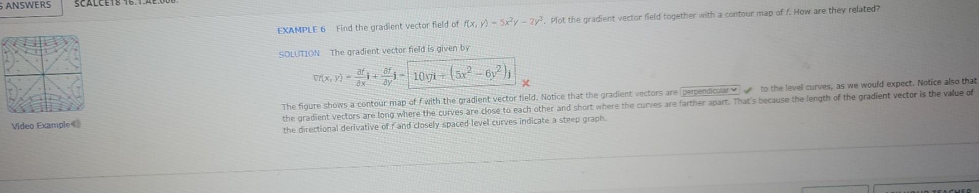 Solved ANSWERS SCALCET8 EXAMPLE 6 Find the gradient vector | Chegg.com
