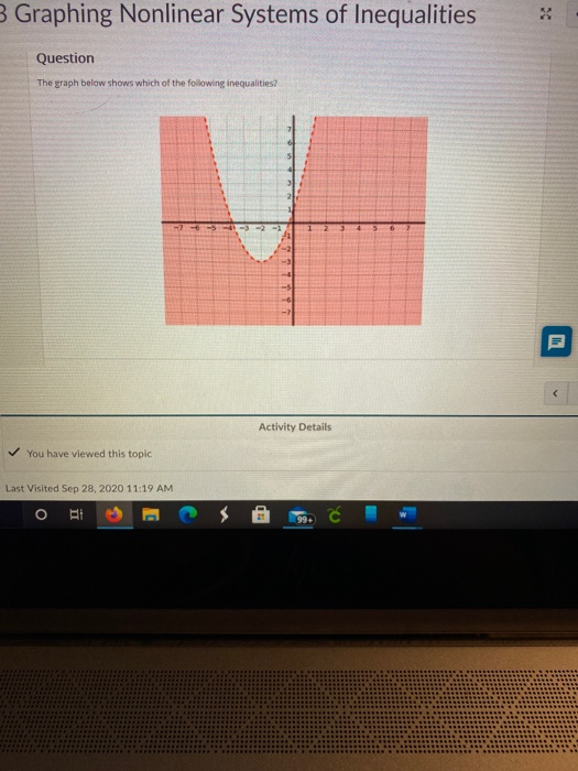 Solved 3 Graphing Nonlinear Systems of Inequalities Question | Chegg.com