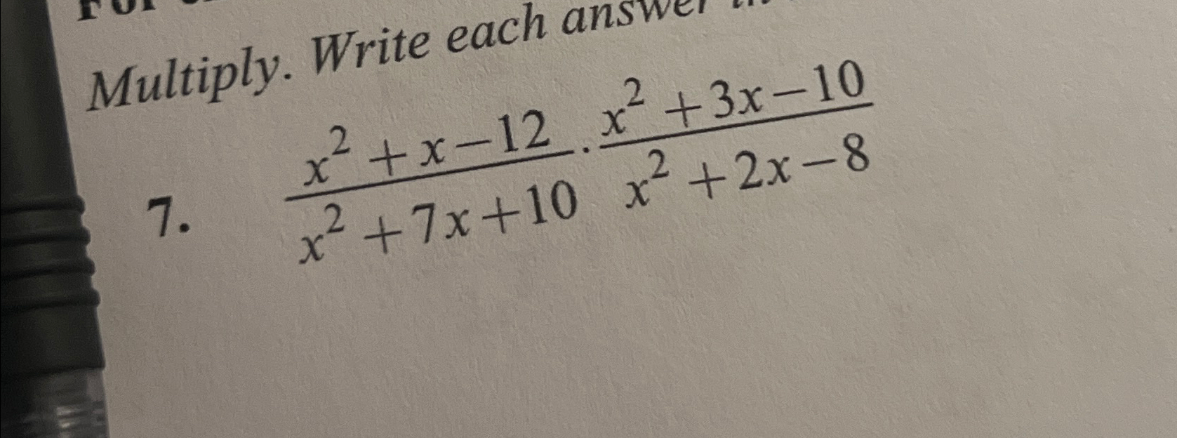 Solved Multiply. Write each | Chegg.com