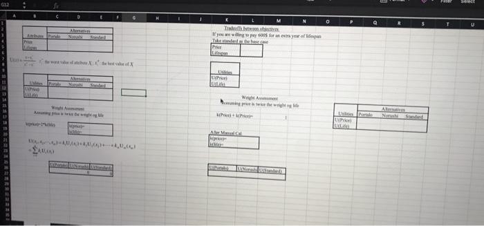 1a. Apply Multi Attribute Utility theory using the | Chegg.com