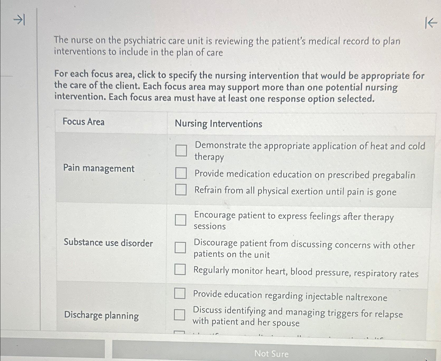 Solved The nurse on the psychiatric care unit is reviewing | Chegg.com