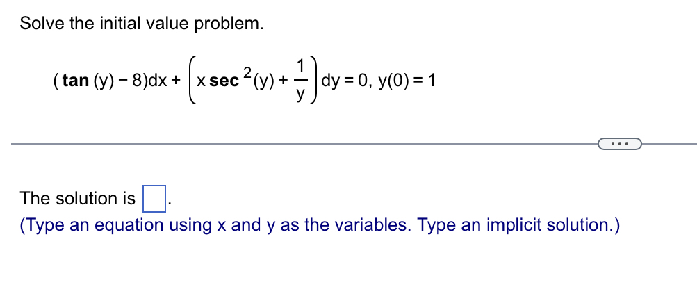 Solved Solve the initial value | Chegg.com