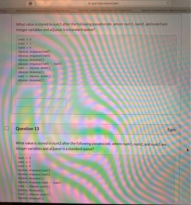 Solved ccsf.instructure.com at You. Which of the following | Chegg.com